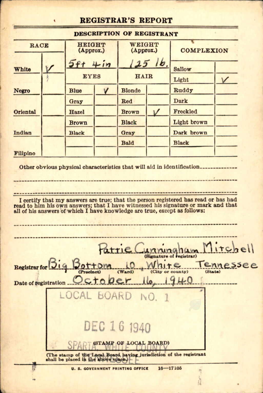 44039_05_00020-04776 – WWII Draft Reg Card – Daniel Haston Family ...